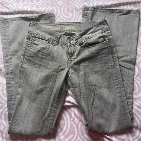kitson | Jeans | Kiston La Gray Distressed Flare Denim Jeans | Poshmark